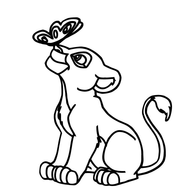 Baby Simba Butterfly Lion King Vinyl Decal Sticker – PRODUCTION ...