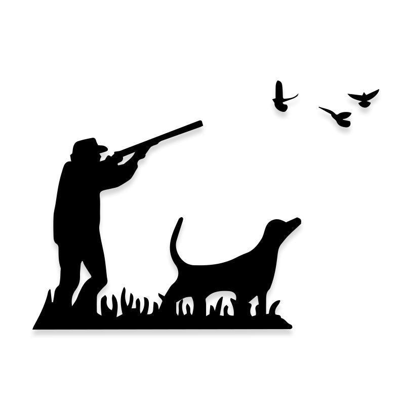 Bird Duck Hunting With Dog Vinyl Decal Sticker - DecalChimp