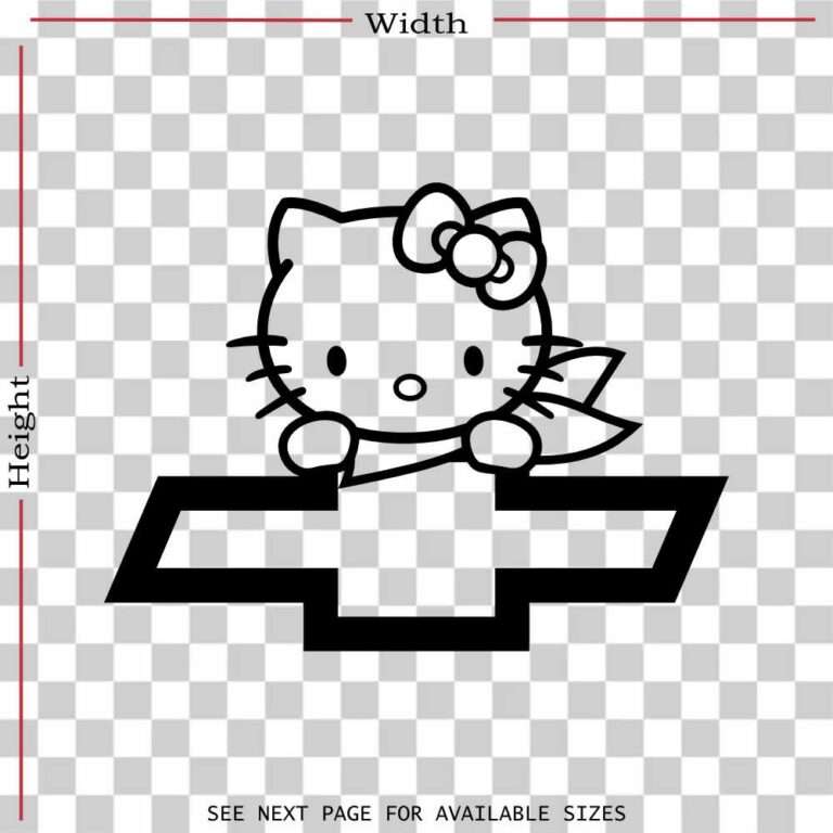 Chevy Hello Kitty Window Decal Sticker - DecalChimp