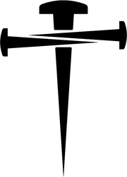 Cross Of Nails Symbol Of Golgotha Vinyl Decal Sticker - DecalChimp