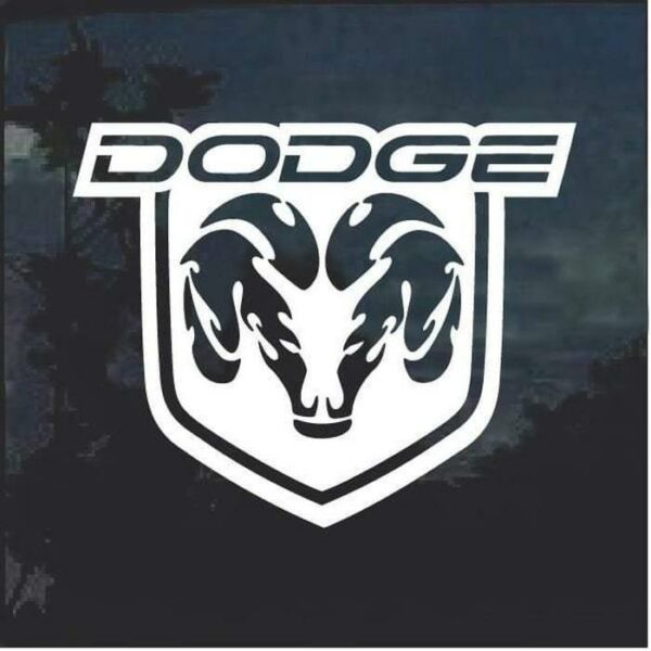 Dodge Shield Window Decal Sticker - DecalChimp