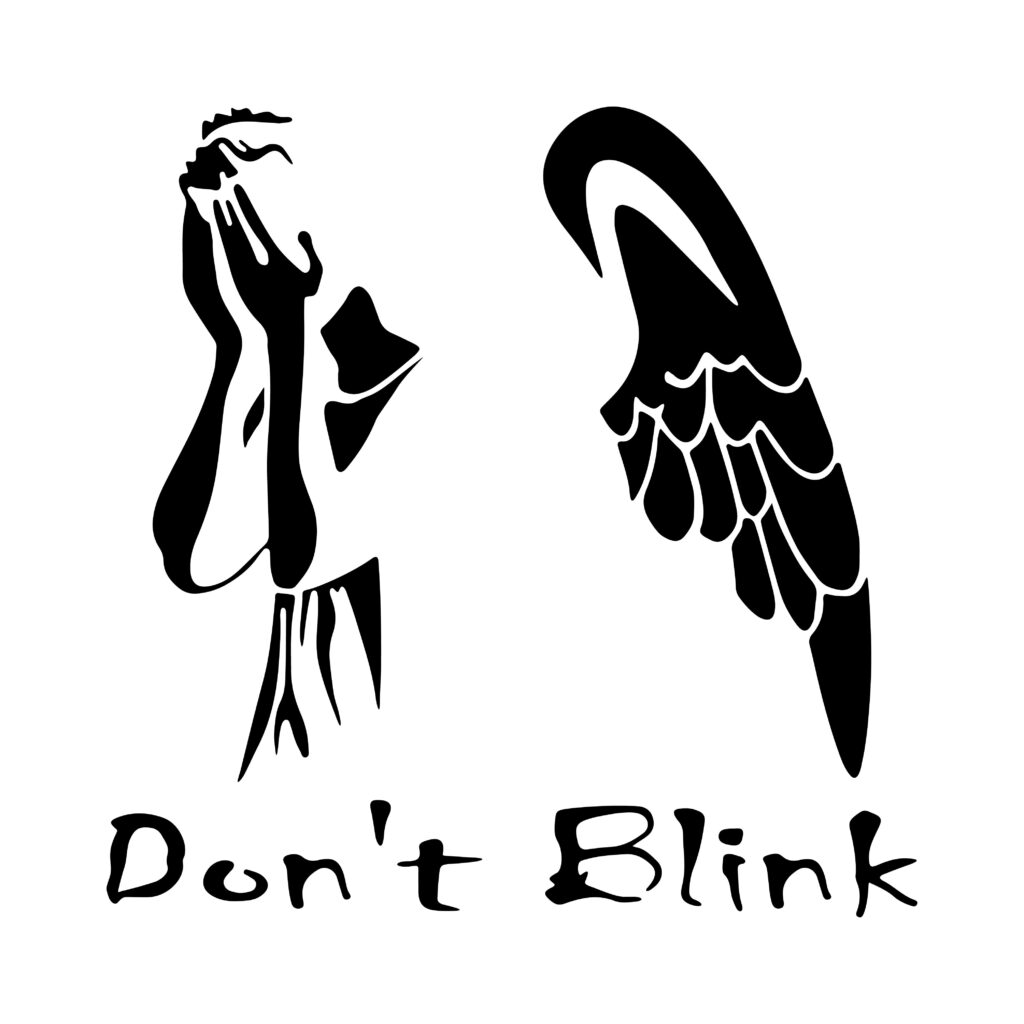 Dr Who Weeping angel Don't Blink Window Decal Sticker - DecalChimp
