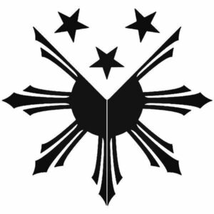 Filipino Sun Stars Philippine Flag Decal Sticker - DecalChimp