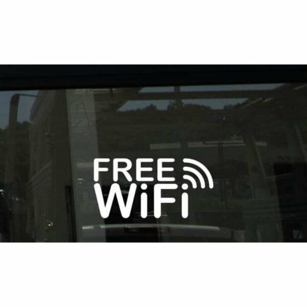 Free wifi Window Decal Sticker - DecalChimp