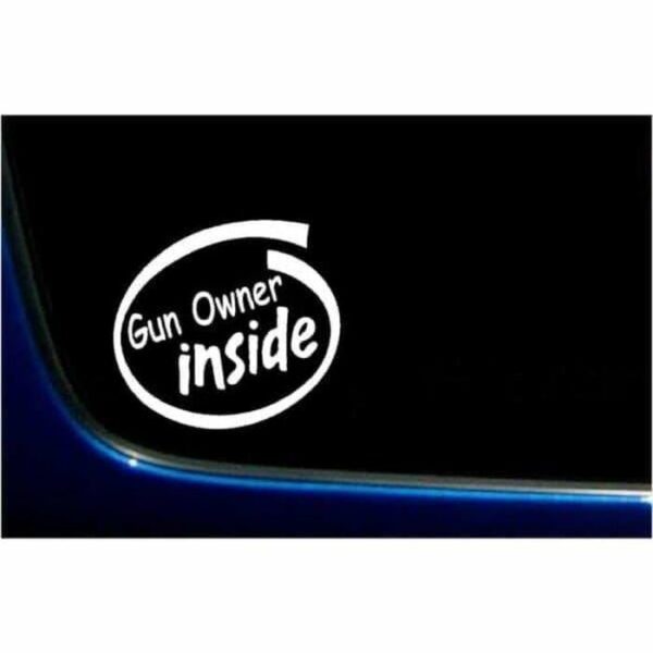 Gun Owner Inside Truck Decal Sticker - DecalChimp