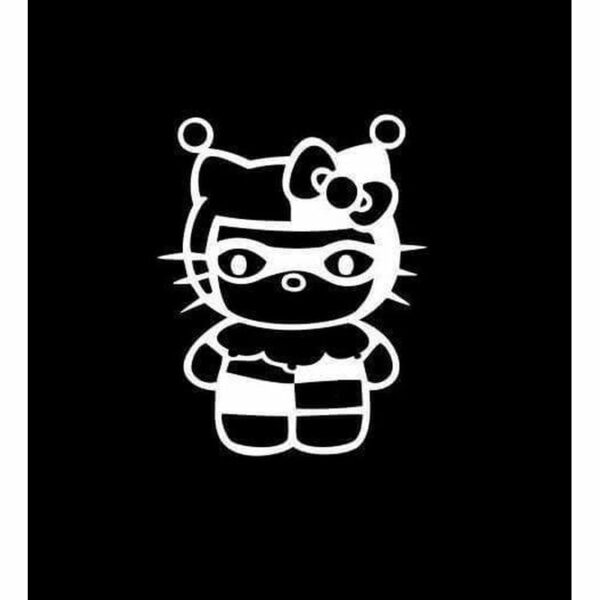 Harley Quinn Batman Hello Kitty Window Decal Sticker - DecalChimp