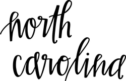 North Carolina Script Vinyl Decal Sticker - DecalChimp
