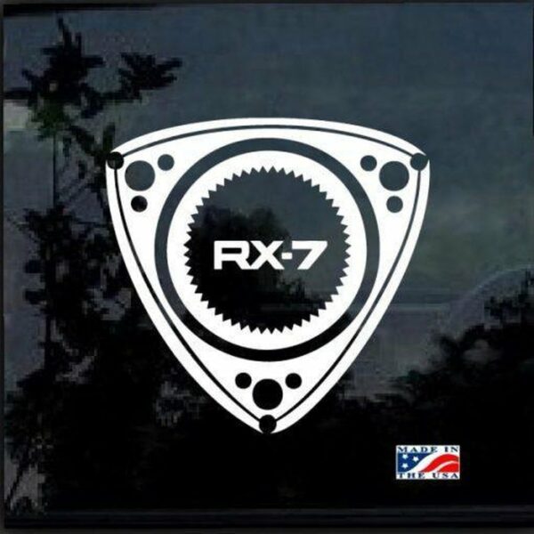 Rotary Engine RX7 RX-7 Window Decal Sticker - DecalChimp