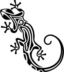 Salamander Lizard Tribal Vinyl Decal Sticker - DecalChimp