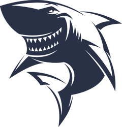 Smiling Sharks Logo Vinyl Decal Sticker - DecalChimp