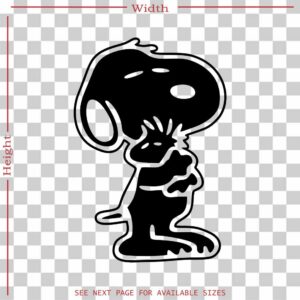 Snoopy and Woodstock Window Decal Sticker - DecalChimp