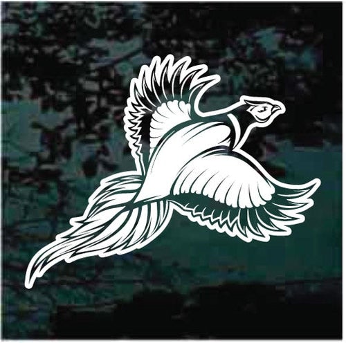 Stylish Pheasant Flying Vinyl Decal Sticker – DecalChimp