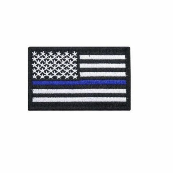 Tactical USA Flag Thin Blue Line Moral Patch - DecalChimp