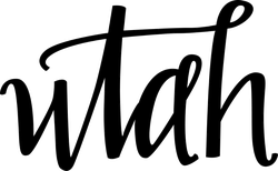 Utah Script Text Vinyl Decal Sticker - DecalChimp
