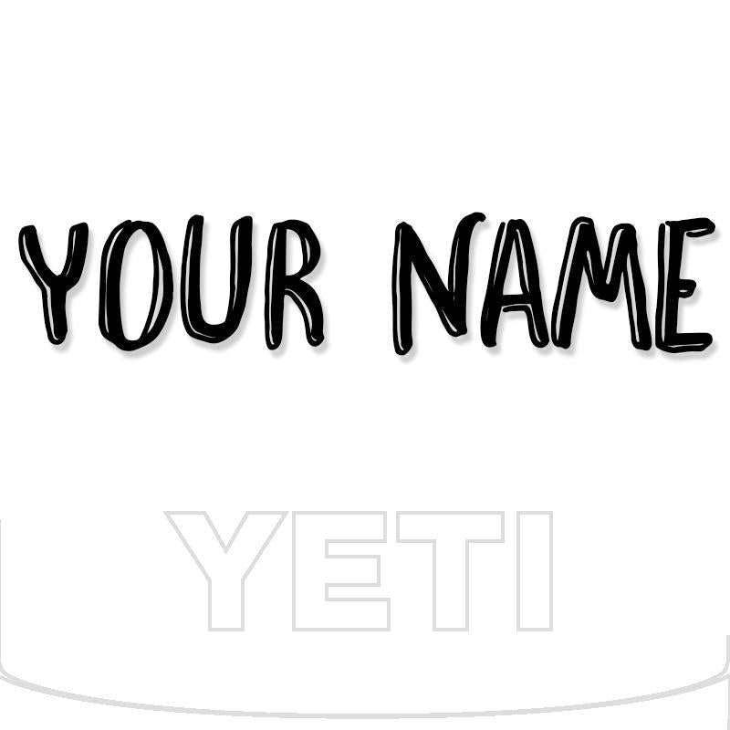 Yeti Custom Name 14 Vinyl Decal Sticker – DecalChimp