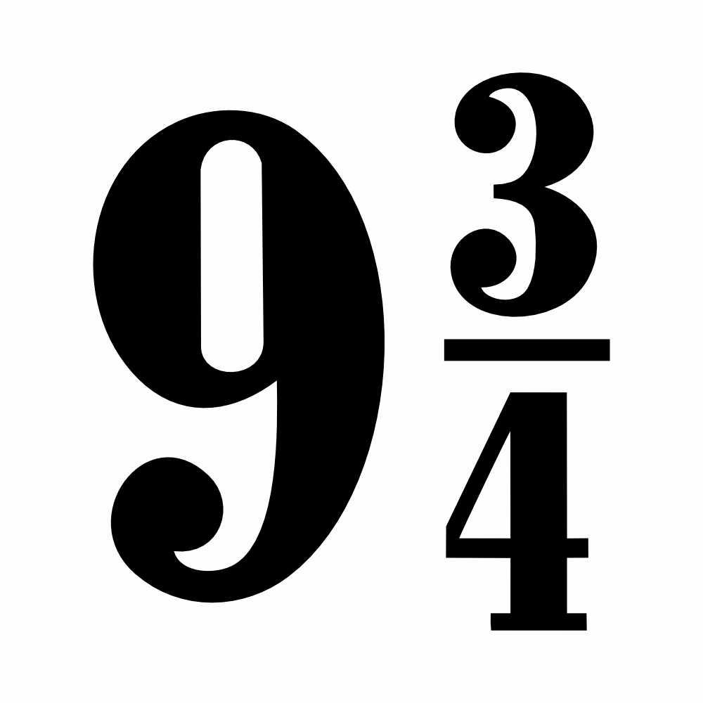 Harry Potter Nine Three Quarters 9 34 Vinyl Decal Sticker - DecalChimp